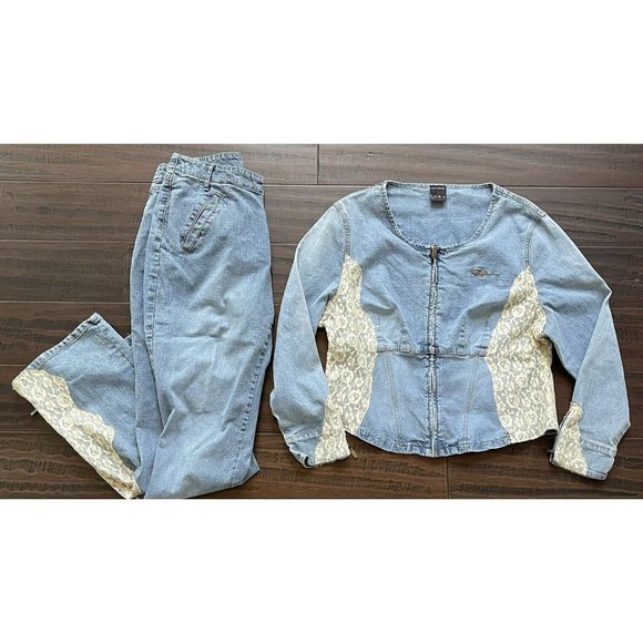 FUBU | Jeans | Fubu The Collection 2pc Blue Denim Jeans Jacket X Pants ...
